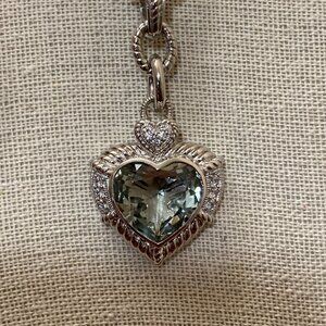 Judith Ripka | Jewelry | Judith Ripka Green Amethyst Heart Pendant ...